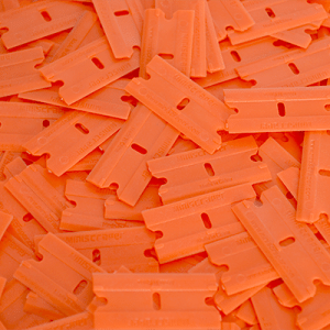 Delrin™ plastic razor blades